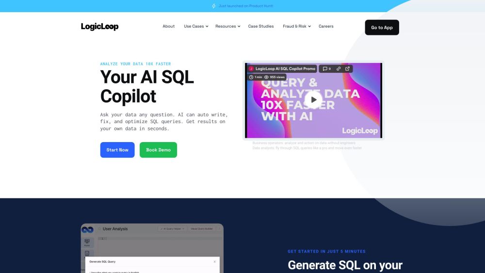 LogicLoop AI SQL Copilot - 产品信息, 评论, 定价 和 替代品 2023 | Toolify LogicLoop AI SQL Copilot - 产品信息, 评论, 定价 和 替代品 2023 | Toolify