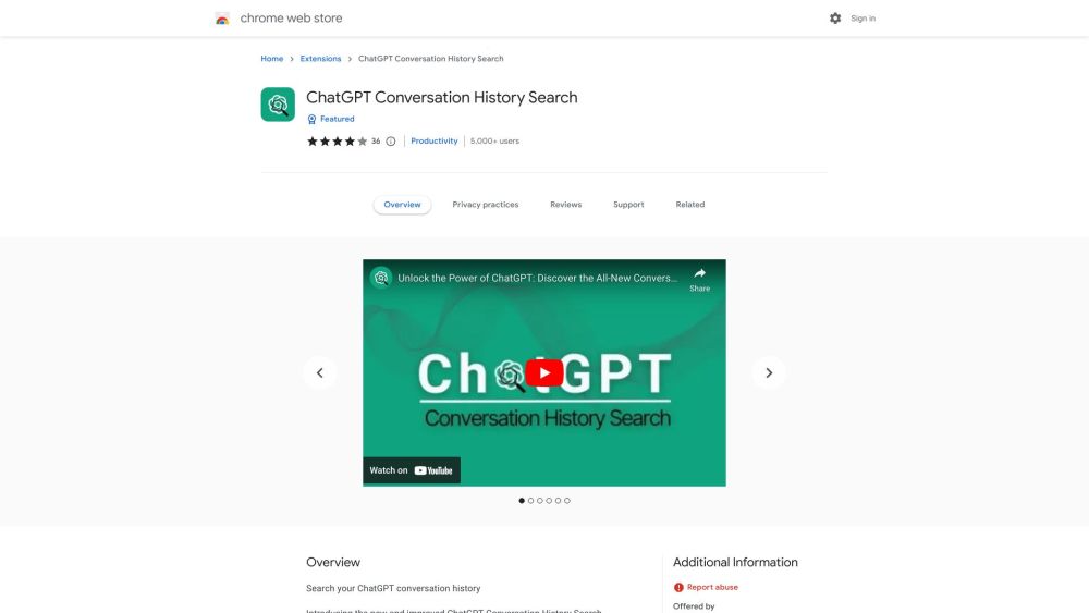 ChatGPT Conversation History Search 评价: 介绍, 价格, 核心功能, 使用案例, ChatGPT ... ChatGPT Conversation History Search 评价: 介绍, 价格, 核心功能, 使用案例, ChatGPT ...