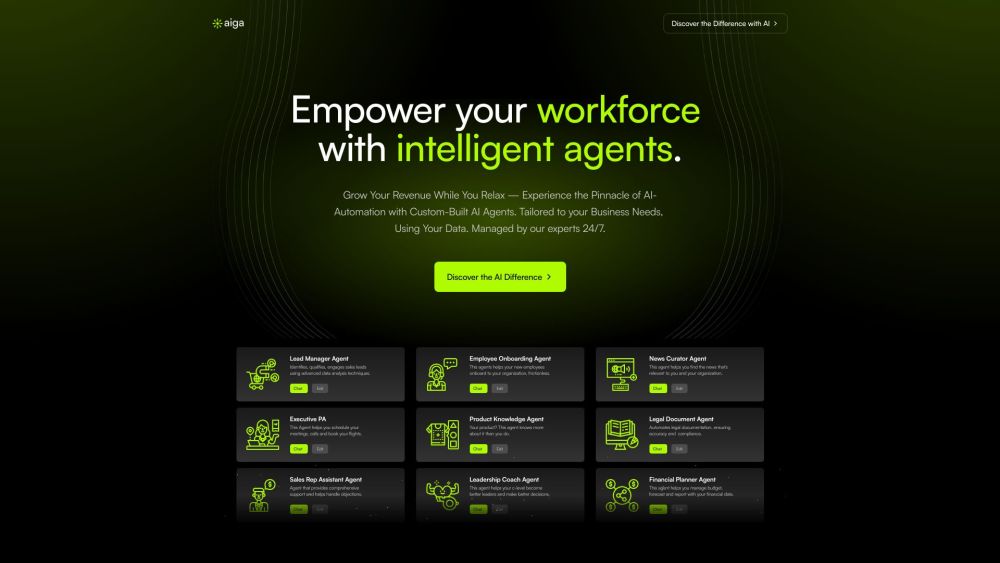 AIGA - AI Agent Agency Reviews: Details, Pricing, Core features, Use ... AIGA - AI Agent Agency Reviews: Details, Pricing, Core features, Use ...