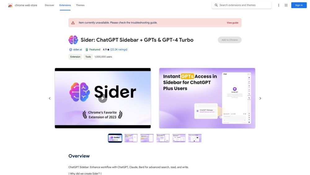 Sider AI extension 评价: 介绍, 价格, 核心功能, 使用案例, Sider AI extension 替代品 | Toolify Sider AI extension 评价: 介绍, 价格, 核心功能, 使用案例, Sider AI extension 替代品 | Toolify
