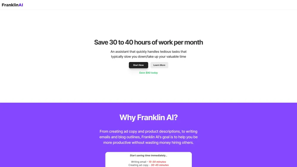 Franklin AI : Reviews, Pricing, Core features, Use cases, alternatives Franklin AI : Reviews, Pricing, Core features, Use cases, alternatives