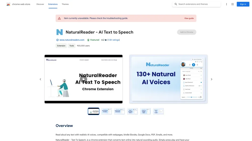 NaturalReader ai chrome extension: install, download, users ...