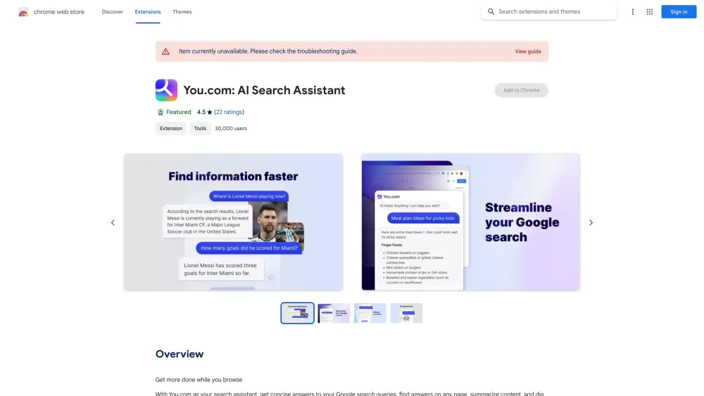You.com ai chrome extension: install, download, users, alternative - Toolify