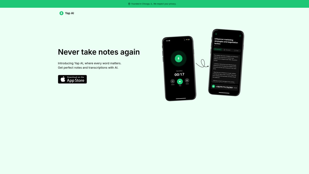 Yap AI: AI tool for automating meeting notes through transcription and ...
