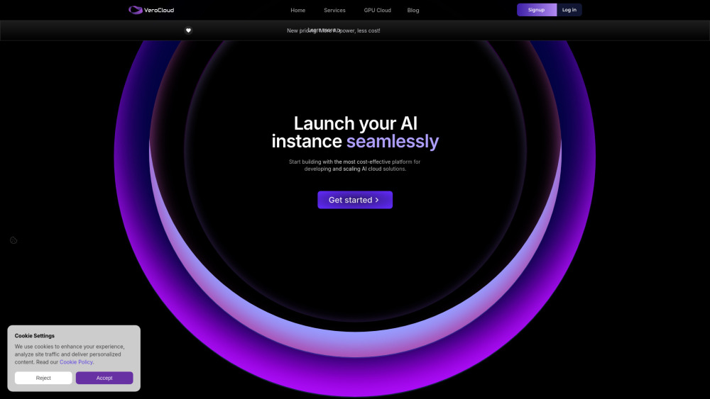 VeroCloud: AI, HPC 및 확장 가능한 비즈니스 요구를 위한 클라우드 솔루션.
