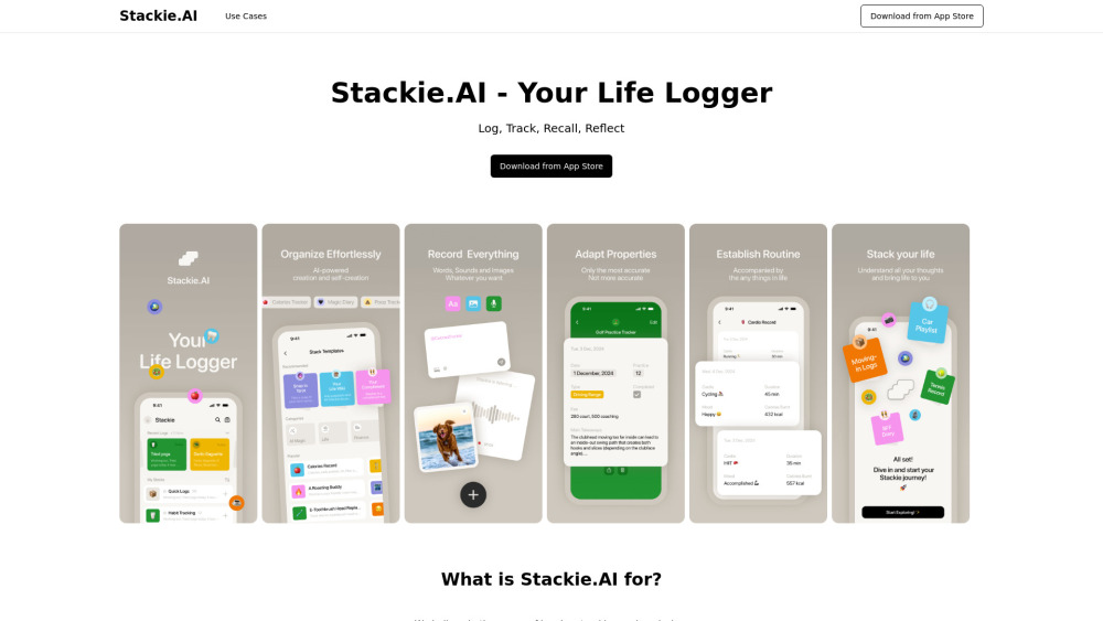 Stackie.AI: Aplicación de registro y seguimiento personal para la ...
