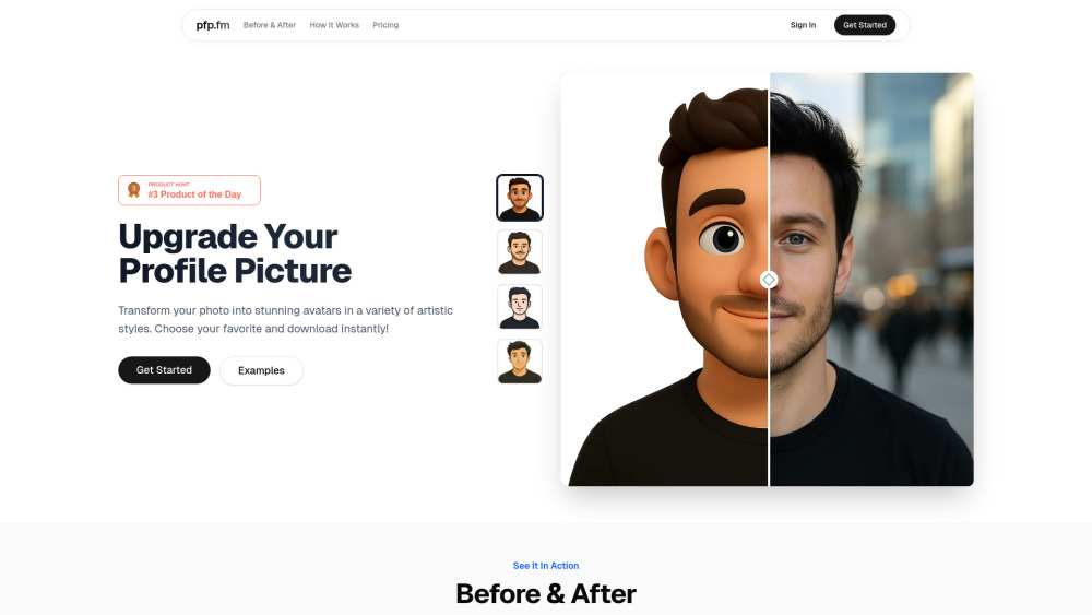 pfp.fm: pfp.fm uses AI to transform photos into artistic avatars for ...