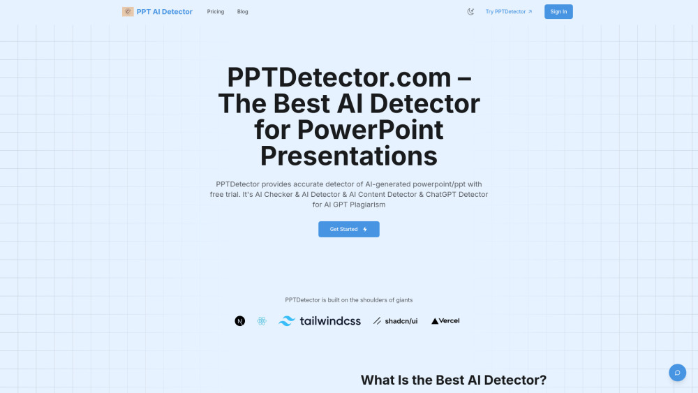 AI Detector for PPT: 用于检查PowerPoint演示文稿中AI生成内容的精准AI检测工具。