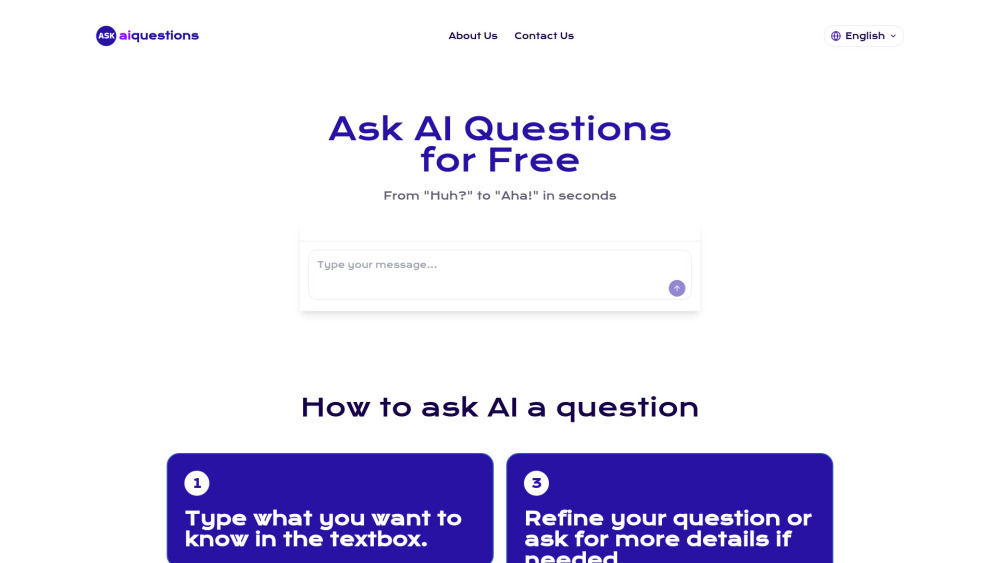 Ask AI Questions Online - 궁금증을 즉시 해결해주는 무료 AI 질문 답변 도구 :: HiiBMOD