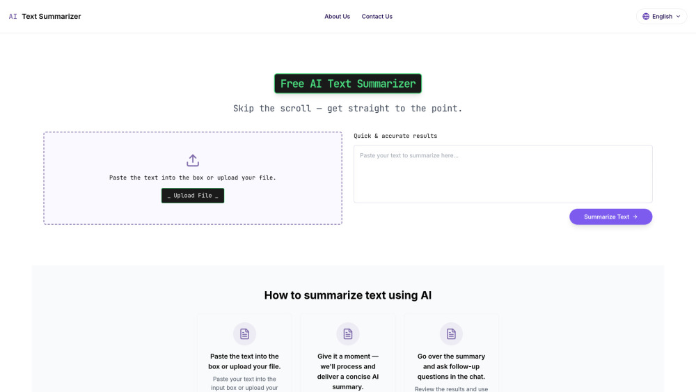 AI Text Summarizer: Simplify content analysis with our AI Text ...
