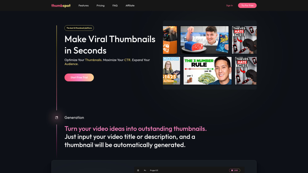 Thumbspot: AI YouTube thumbnail generator for viral thumbnails and ...
